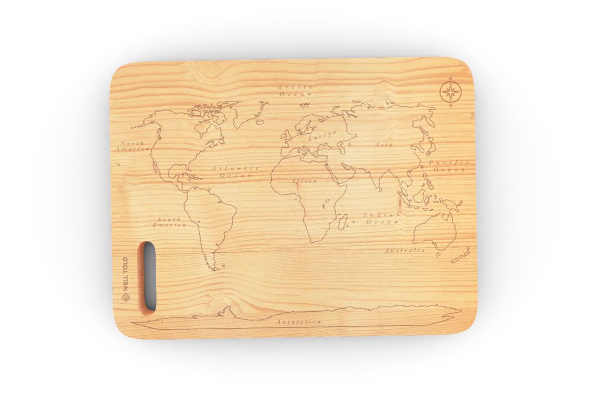 World Map 6x8 Bar Board – Gifts for Good